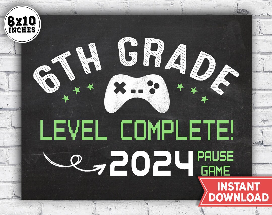 Last Day of 6th Grade Sign 2024 Last Day of School Sign Sixth Grade ...