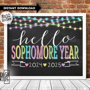 1st Day of Sophomore Year Sign - 1st Day of School Signs Printable ...