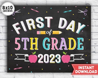 1st Day of 11th Grade Sign 2023 11th Grader Printable Poster - Etsy
