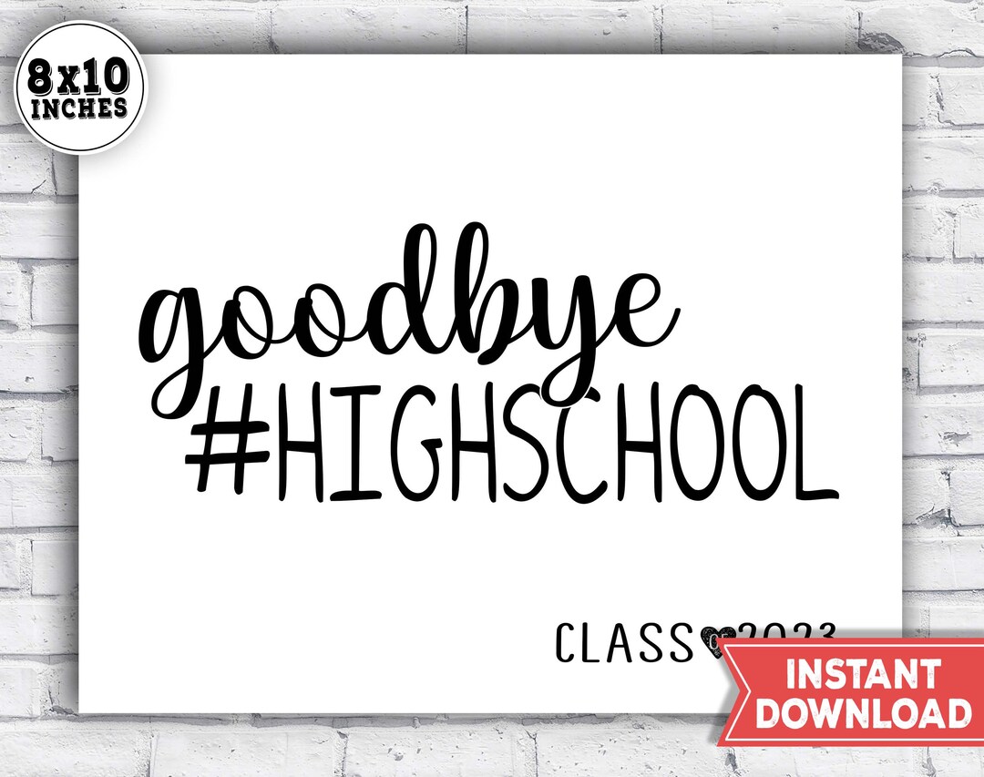 Last Day of High School Sign Last Day of Senior Year Sign 2022 2023 ...