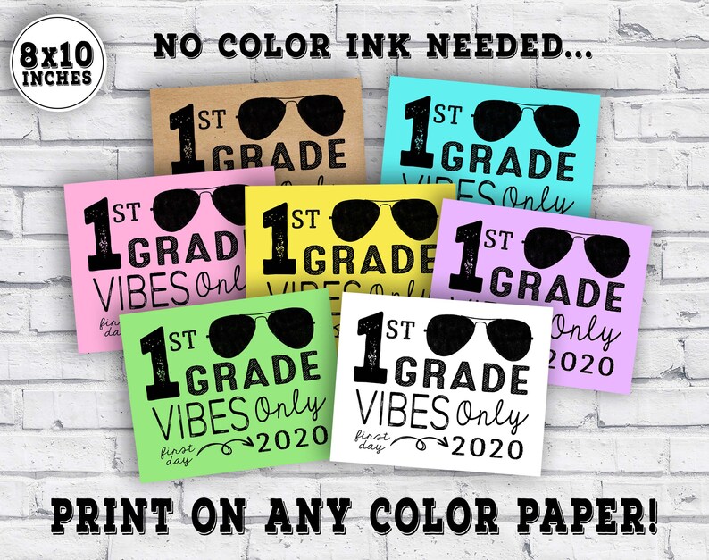 First Day of 1st Grade Sign - First Day of School Sign 2025 - 1st Grade ...