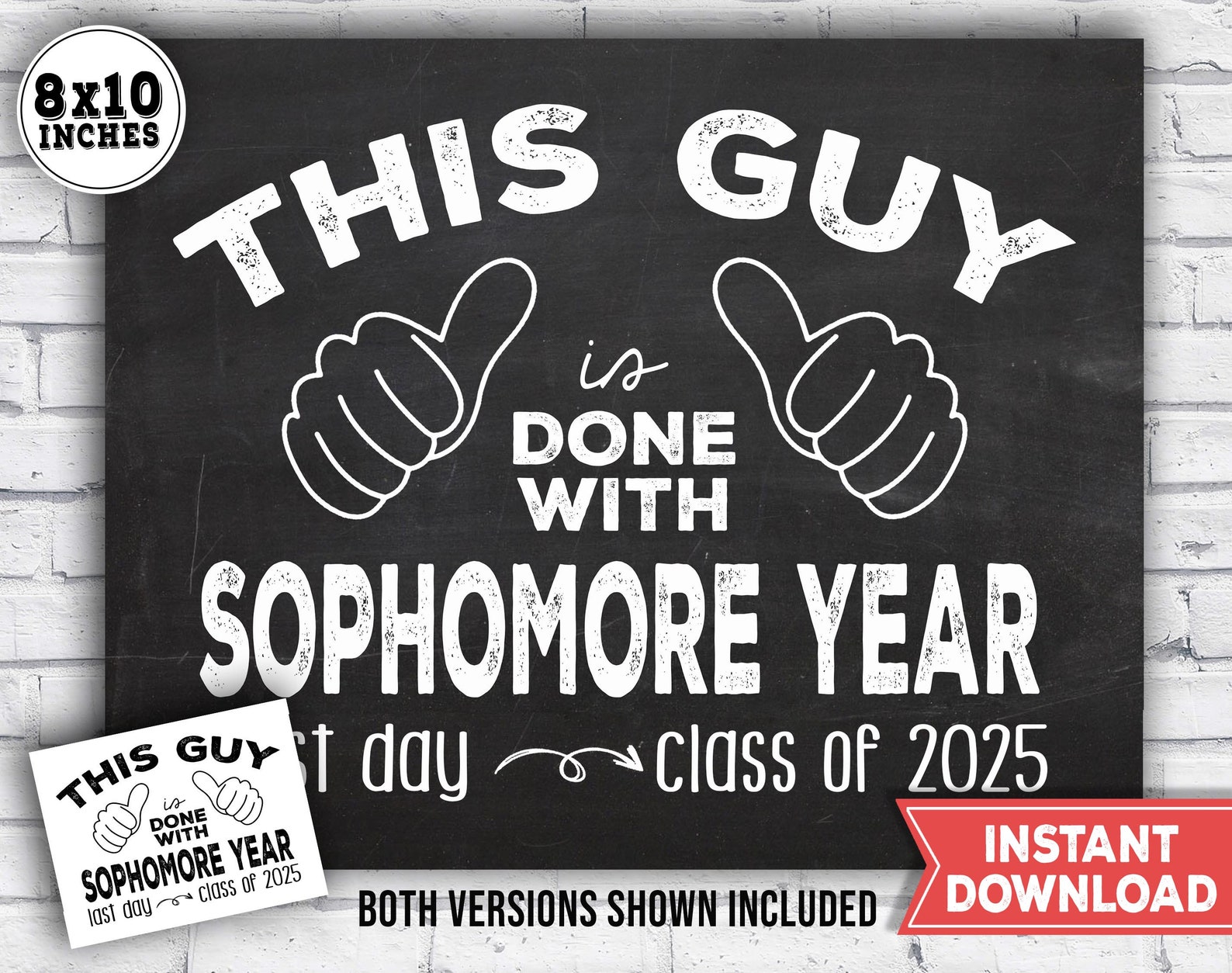 Last Day of Sophomore Year Sign 2023 Class of 2025 Sophomore Year ...