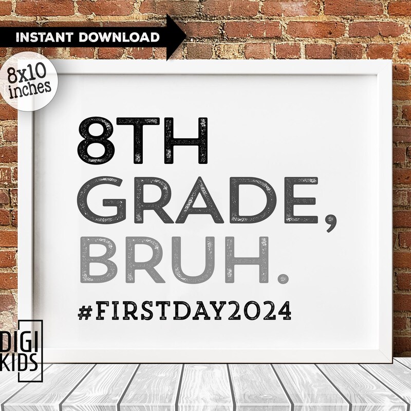 First Day of 8th Grade - Etsy