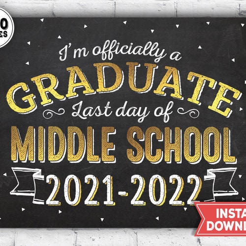 Printable Next Stop Middle School Sign Last Day of 5th Grade - Etsy