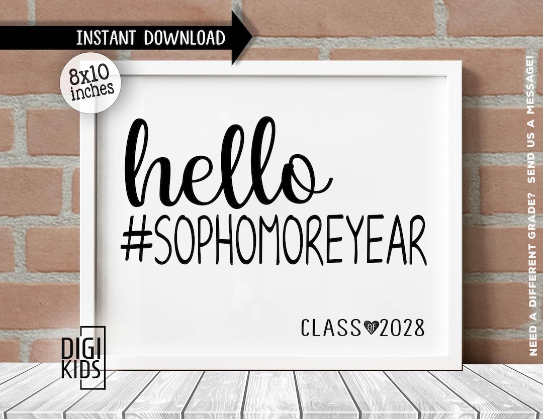 1st Day of Sophomore Year Sign - First Day of 10th Grade 2025 - Class ...