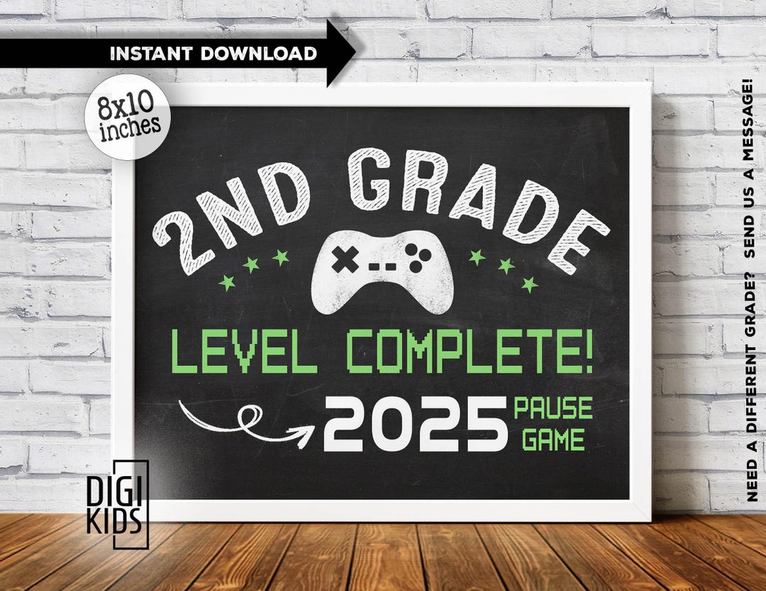 Last Day of 2nd Grade Sign 2025 - Last Day of School Sign - Second ...