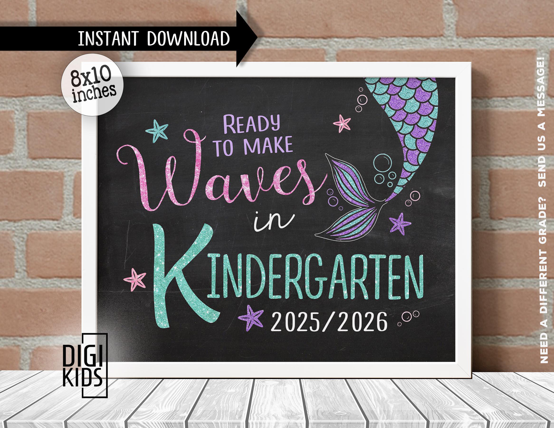 First Day of Kindergarten Sign - 1st Day of School Sign 2025 - Making ...