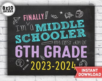 1st Day of High School Sign 2023 First Day of Senior Year Class of 2024 ...