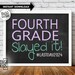 First Day of 4th Grade Sign Printable 4th Grade Sign First Day of ...