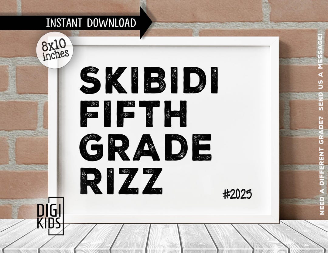 1st Day of School Sign - First Day of 5th Grade Sign 2025 - 5th Grade ...