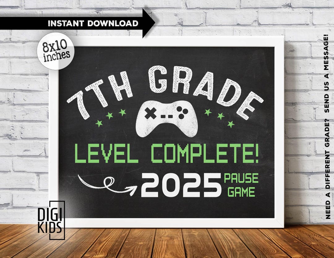 Last Day of 7th Grade Sign 2025 - Last Day of School Sign - Seventh ...