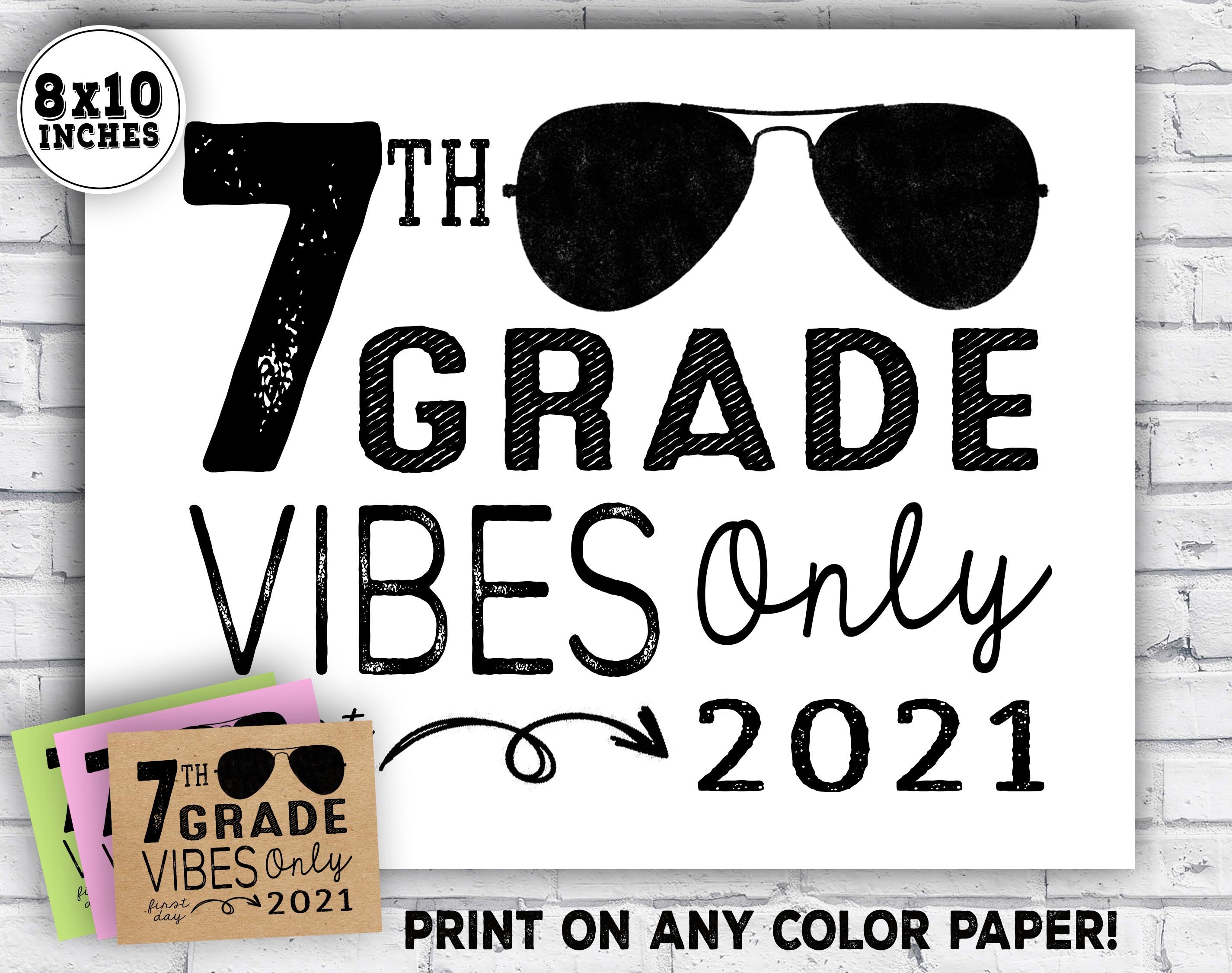 First Day of 7th Grade Sign First Day of School Sign 7th | Etsy Canada