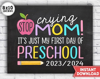Stop Crying Mom Back to School Photo Prop Transitional - Etsy