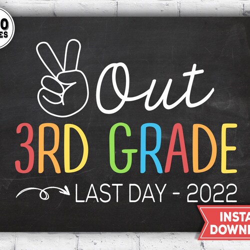 First Day of 3rd Grade Sign 1st Day of School Printable First - Etsy