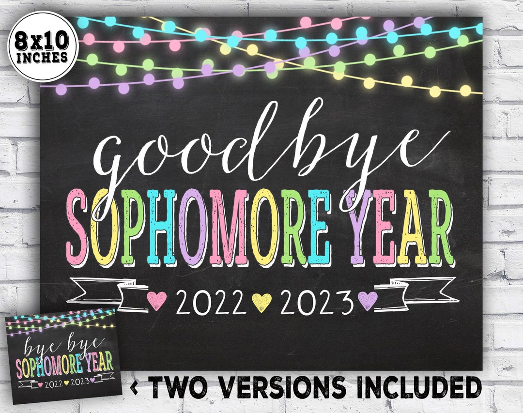 Last Day of Sophomore Year Sign 10th Grade Sign Printable - Etsy