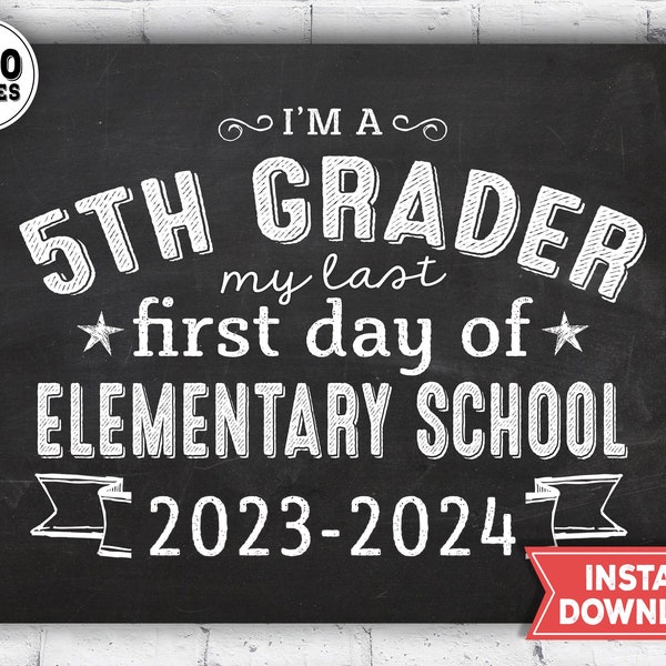 Last Day of Elementary Sign - Etsy