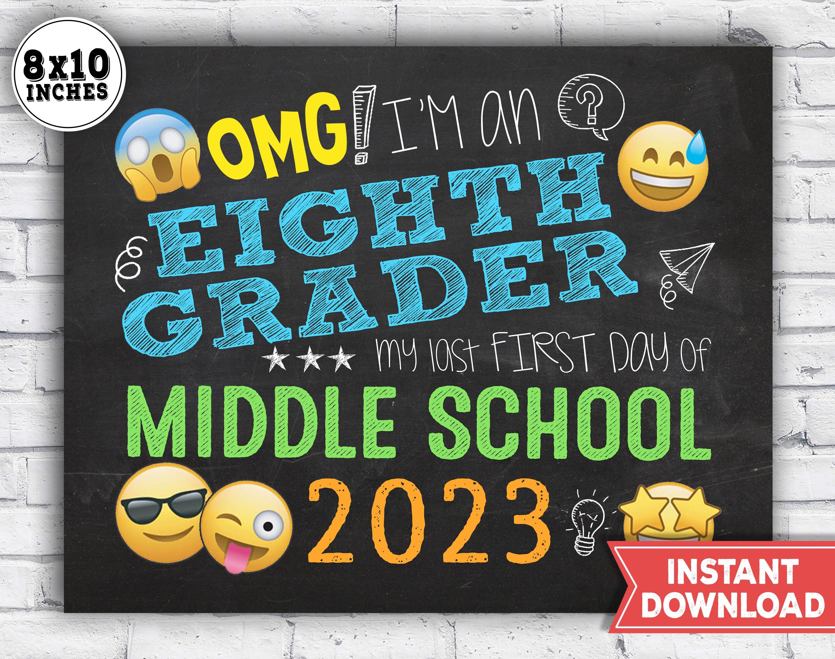 8th Grade Sign