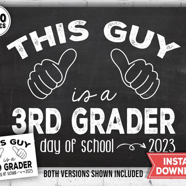 3rd Grade Sign - Etsy