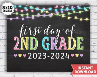 1st Day of Middle School Sign First Day of 6th Grade Sign 2023 Hello ...