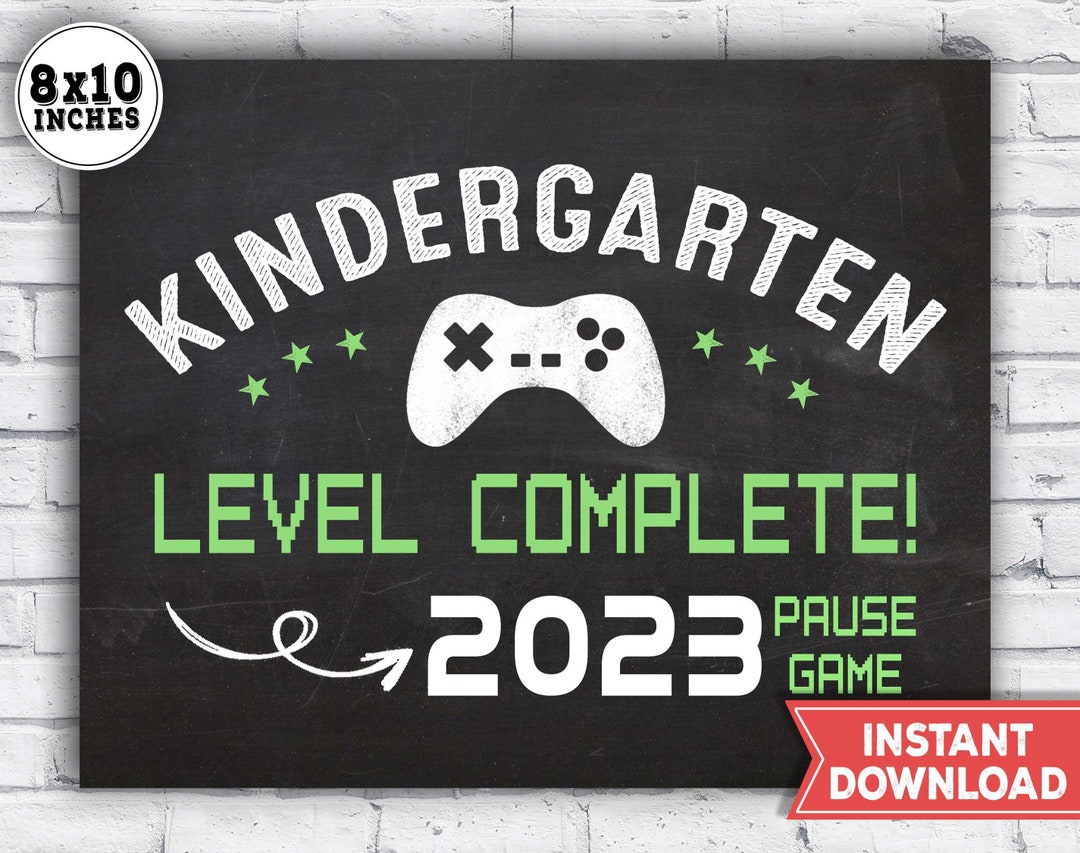 Last Day of Kindergarten Sign 2024 Last Day of School Sign Kindergarten ...