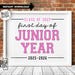 First Day of Junior Year Printable Sign - High School Junior Sign - 1st ...
