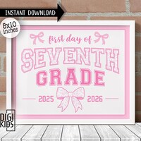 2nd Grade First & Last Day Sign Printable: Class of 2025-2026 (SVG ...