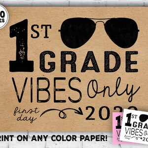 First day of 1st grade sign First day of school sign 1st | Etsy