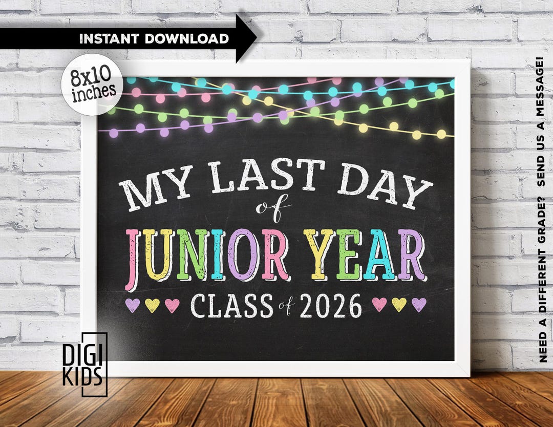 Last Day of School Sign - Last Day of Freshman Year Sign 2024 2025 ...