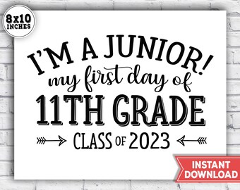 Junior Year Sign | Etsy