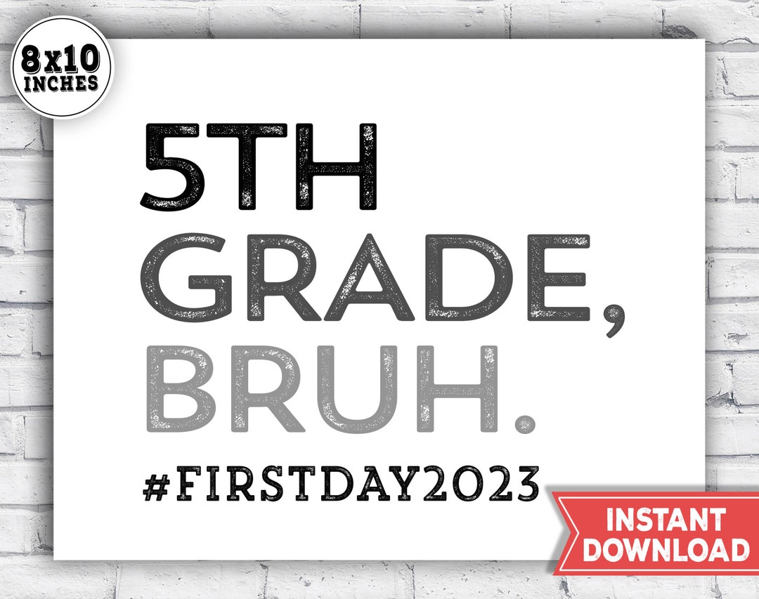 1st Day of School Sign First Day of 5th Grade Sign 2023 2024 5th Grade ...