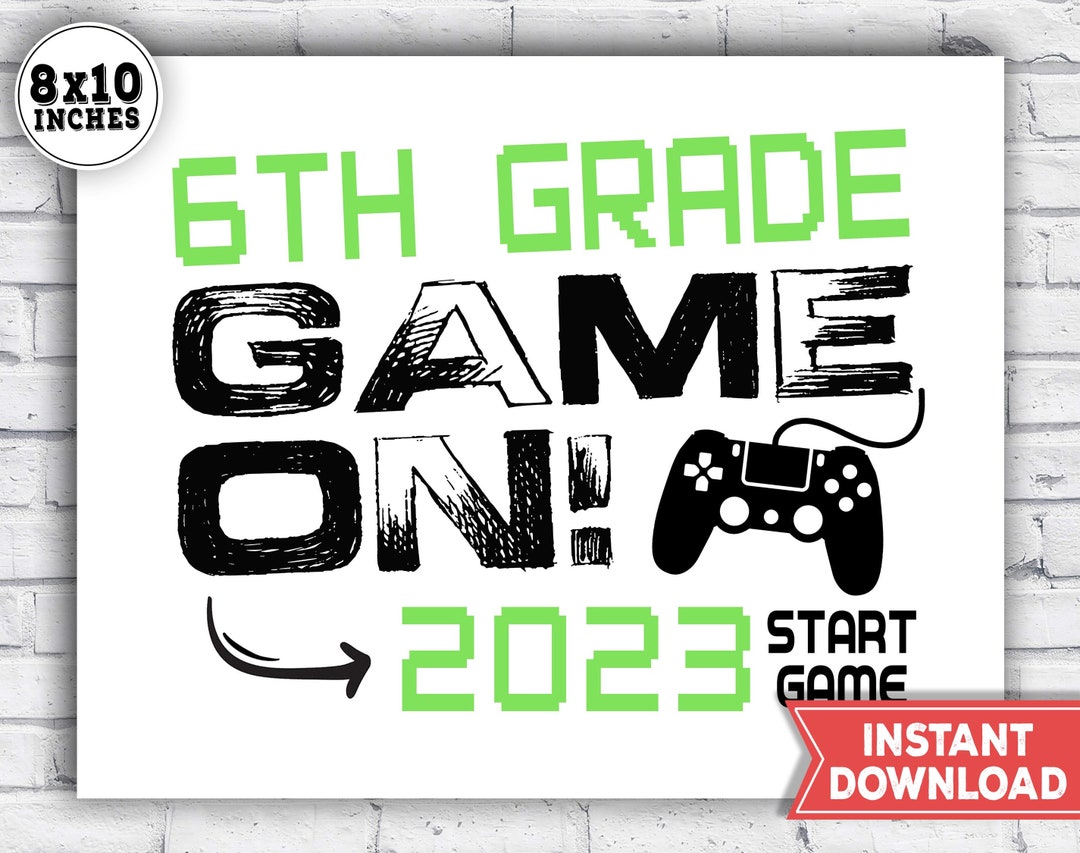 1st Day of 6th Grade Sign 2023 2024 1st Day of Middle School Sign Back ...