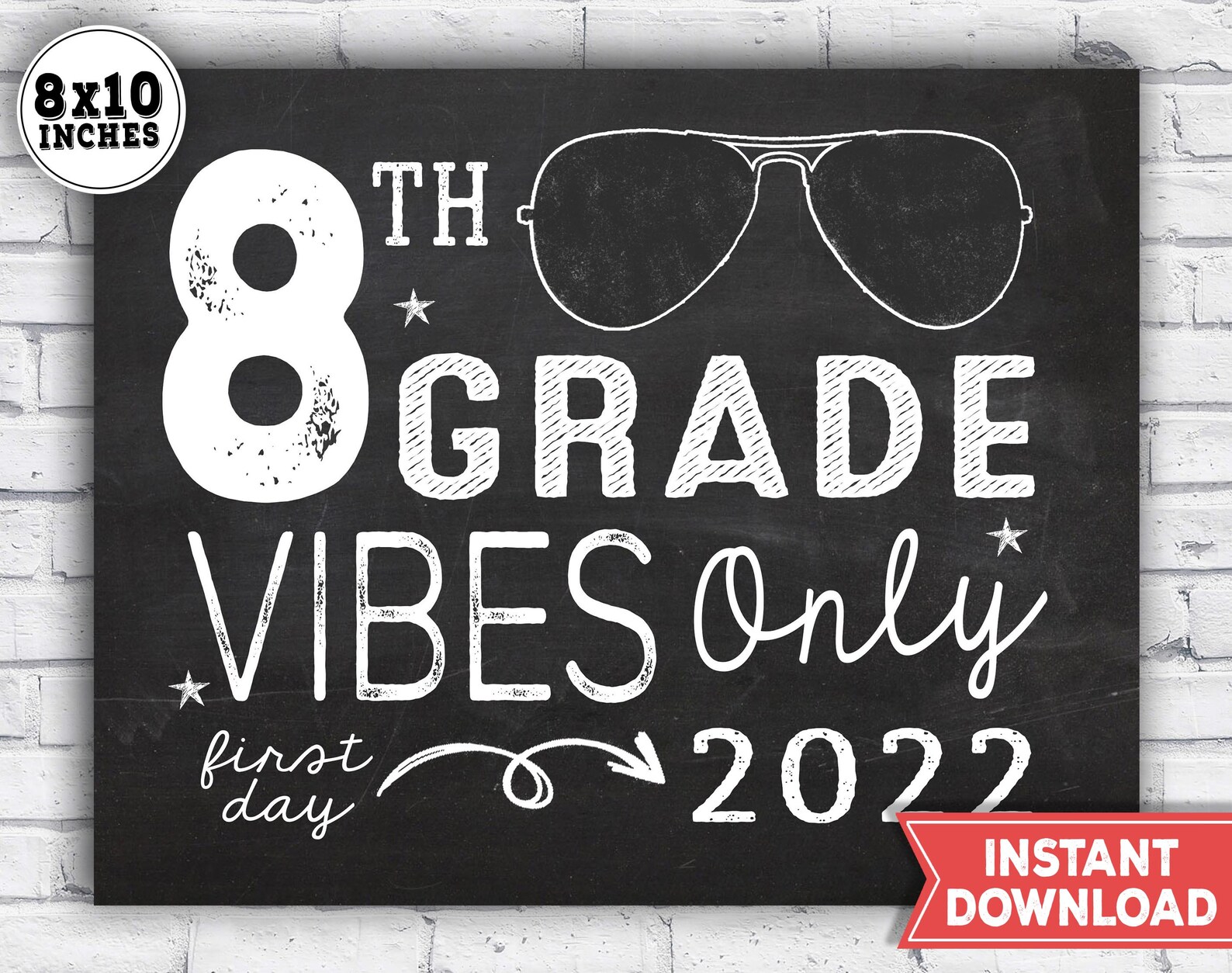 First Day of 8th Grade Sign First Day of School Sign 8th - Etsy