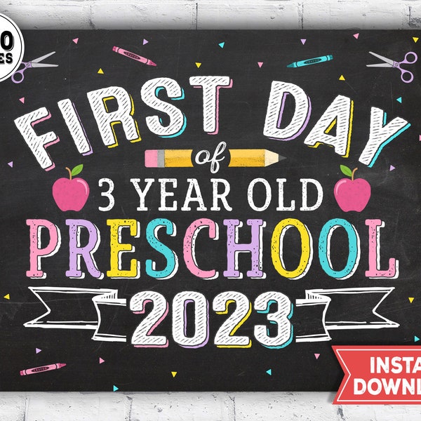 Printable 3 Year Old School - Etsy