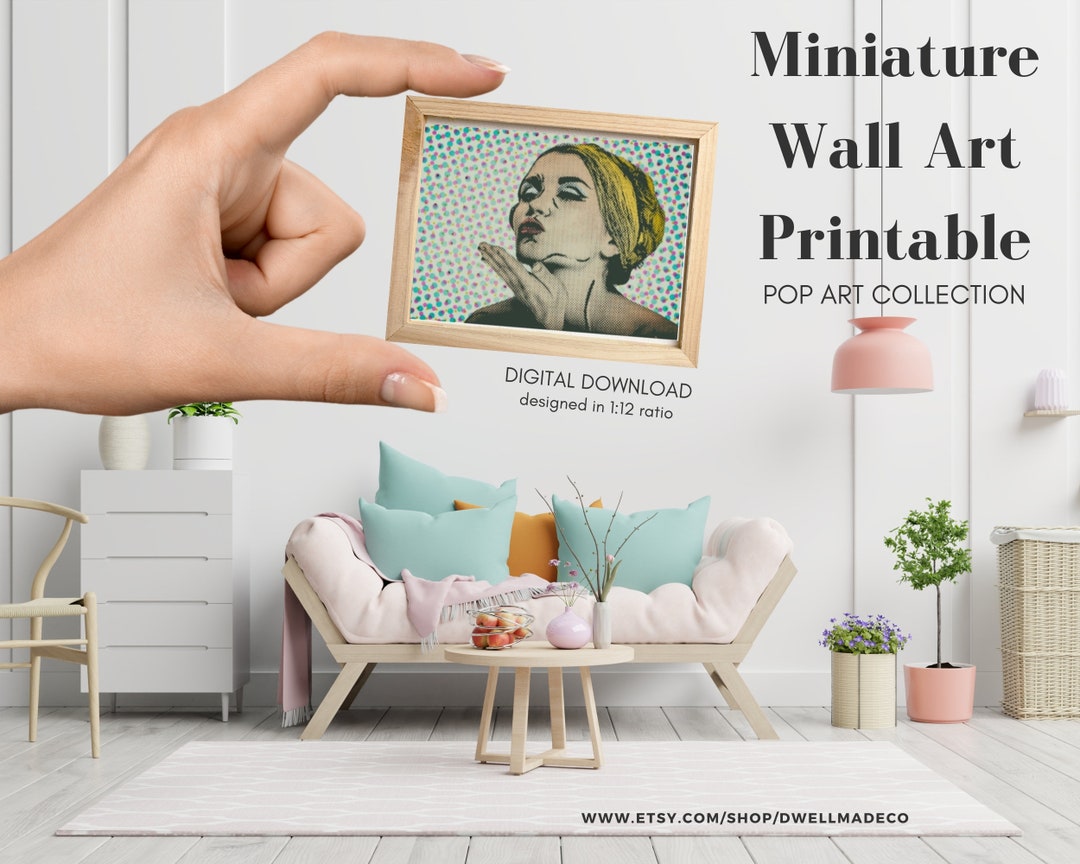 Pop Art Miniature Dollhouse Art Printable, Miniature Decor, 1:12 ...