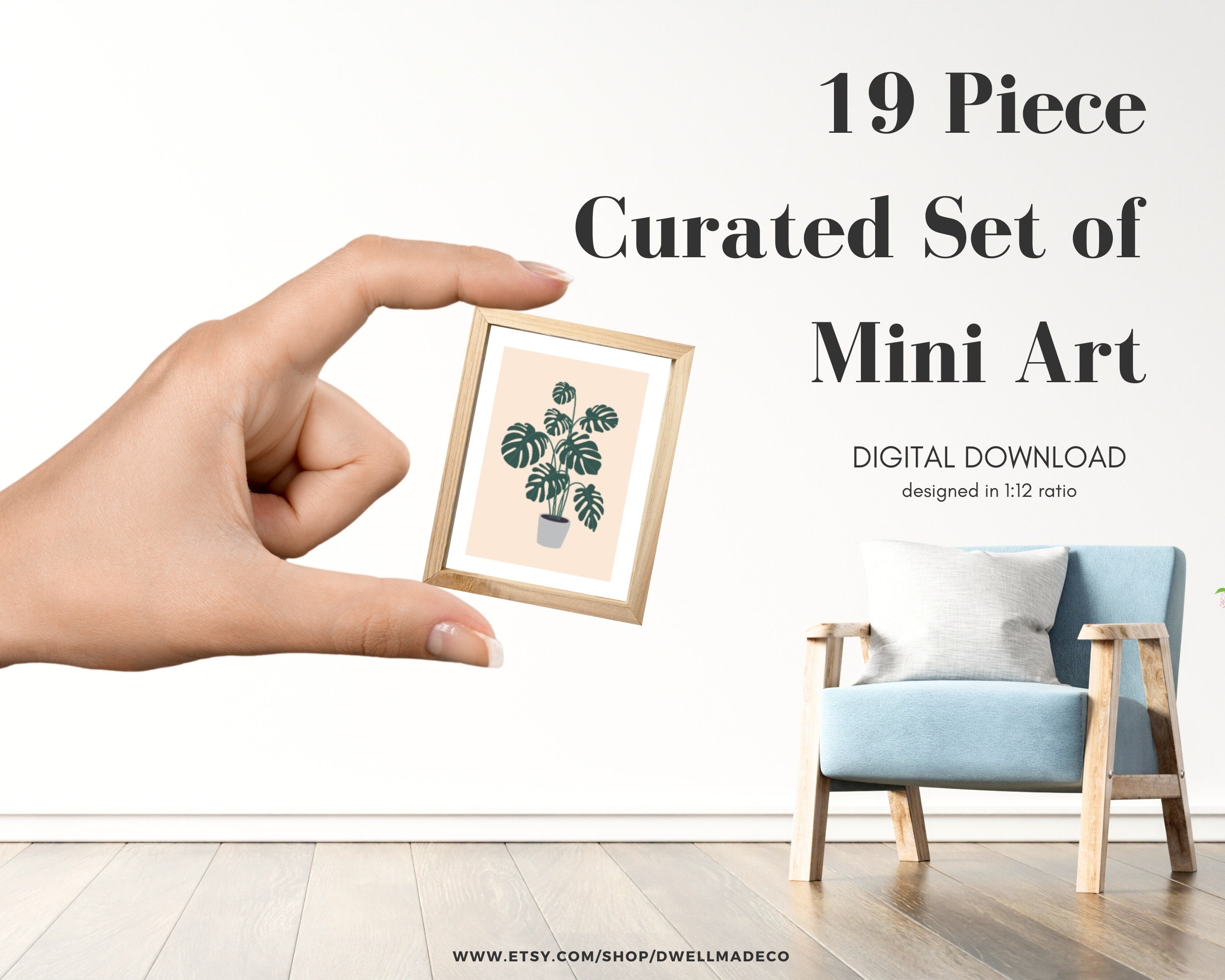 Miniature Dollhouse Art Prints, Coastal Dollhouse Art Printable, Mini ...