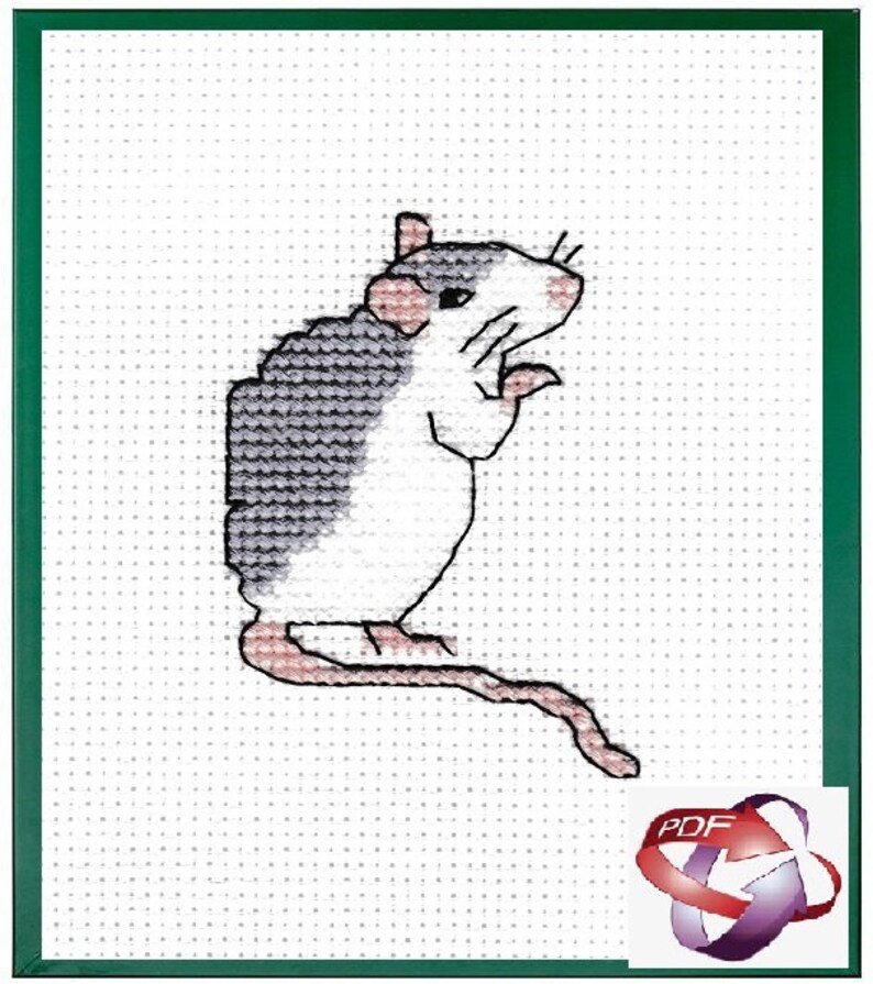 Fancy Rat Cross Stitch Chart/pattern PDF Download - Etsy