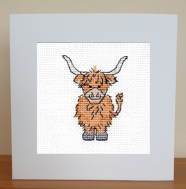 Highland Cow - Cross Stitch Chart/pattern - PDF Download - Etsy