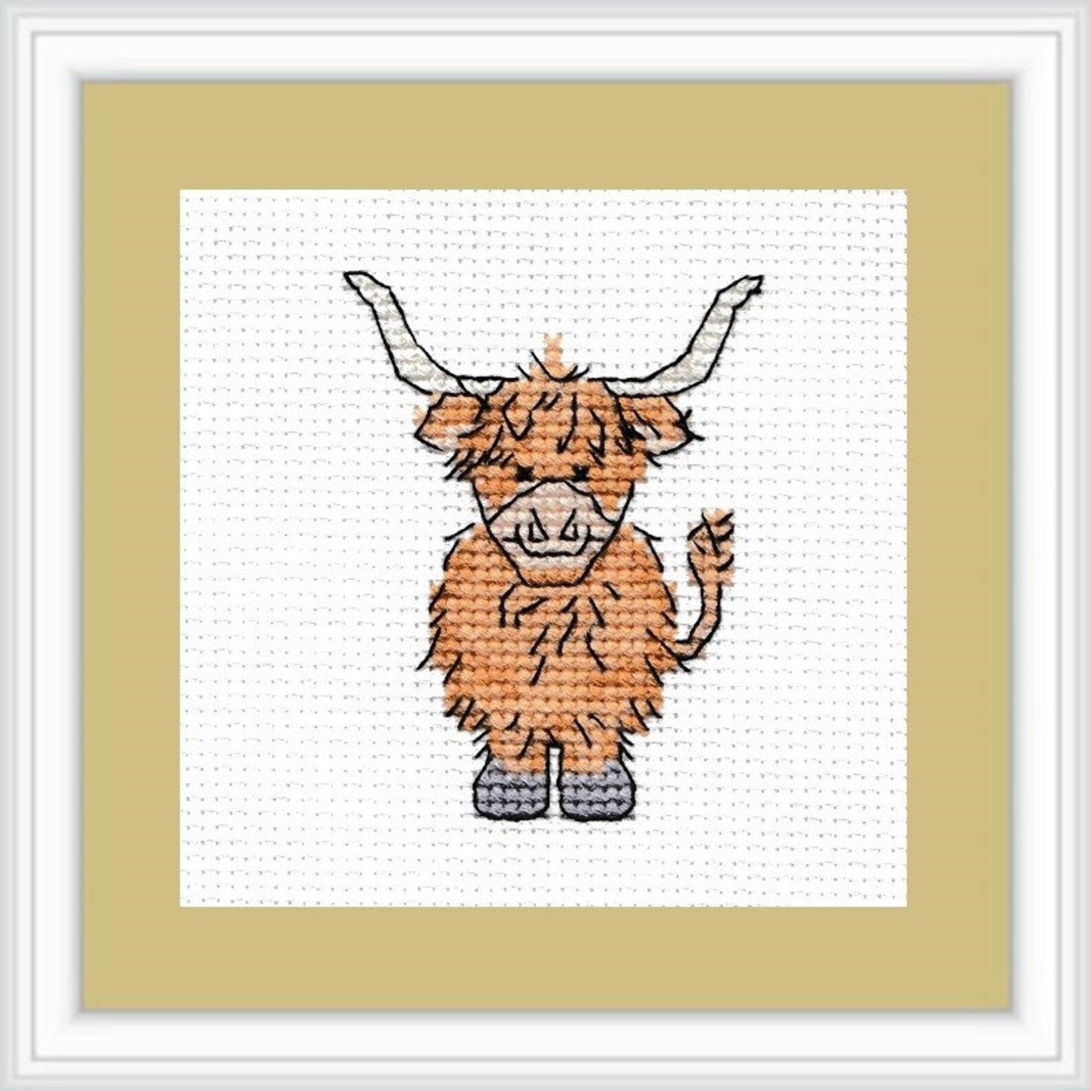 Highland Cow - Cross Stitch Chart/pattern - PDF Download - Etsy