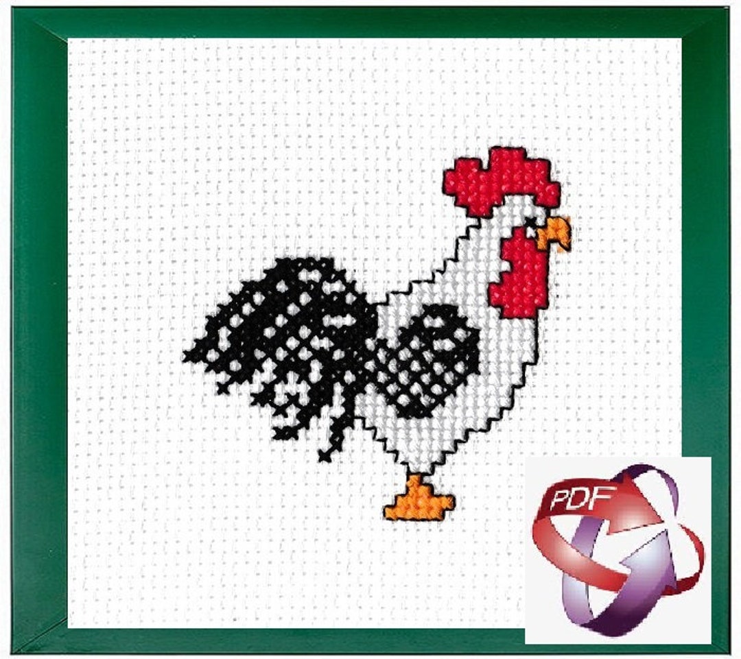 Chicken Cross Stitch Chart/pattern PDF Download - Etsy