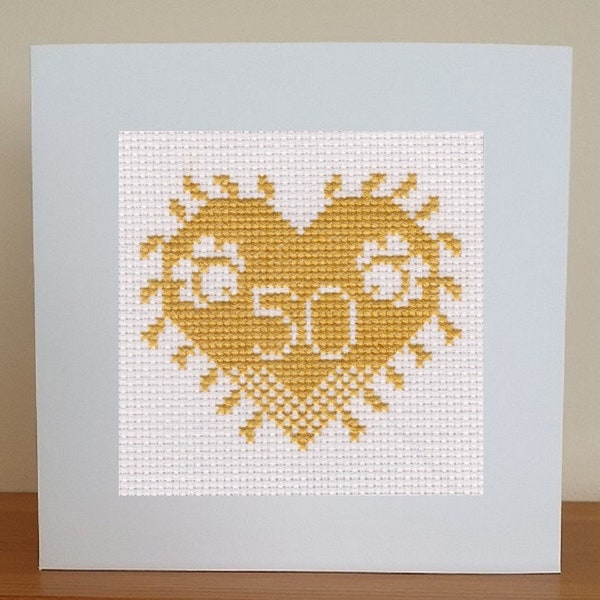 50th Anniversary Cross Stitch - Etsy