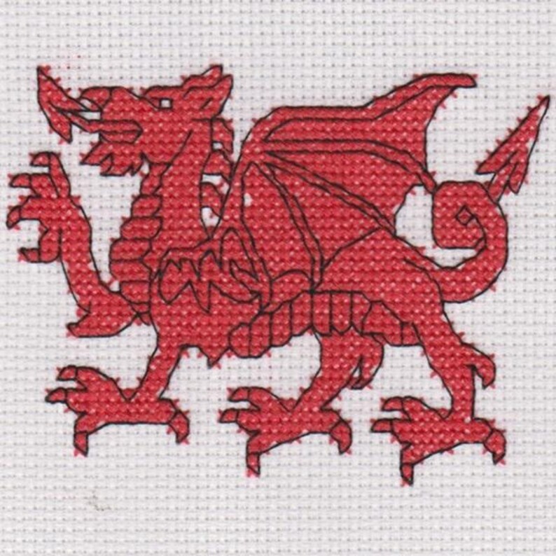 Welsh Dragon Cross Stitch Chart/pattern PDF Download - Etsy