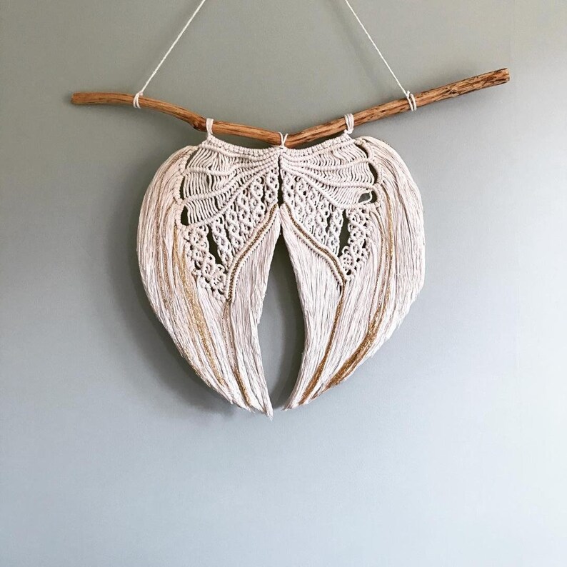 Macrame Angel Wings. Wall Hanging Macrame Piece. Hanging Angel - Etsy Macrame Angel Wings. Wall Hanging Macrame Piece. Hanging Angel - Etsy