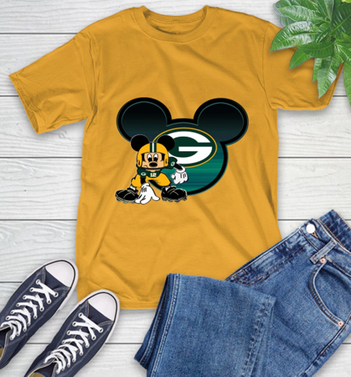 Mickey Mouse Green Bay Packers Shirt Green Bay Packers NFL | Etsy