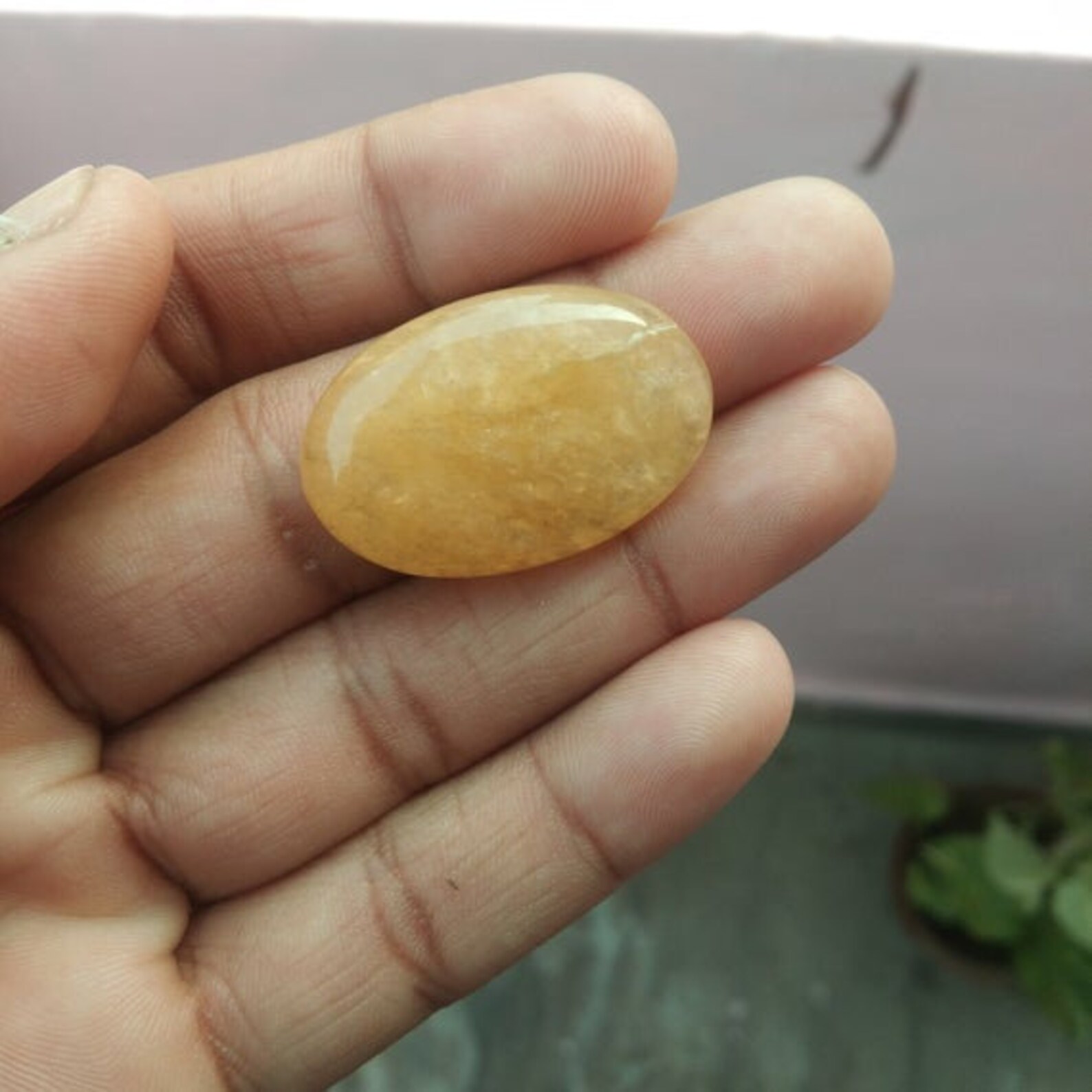 Natural Yellow Chalcedony Gemstone Cabochon Cabochon | Etsy