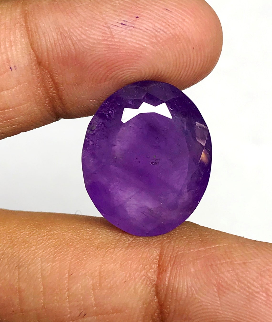 African Amethyst Gemstone Amethyst Faceted Stone Oval | Etsy