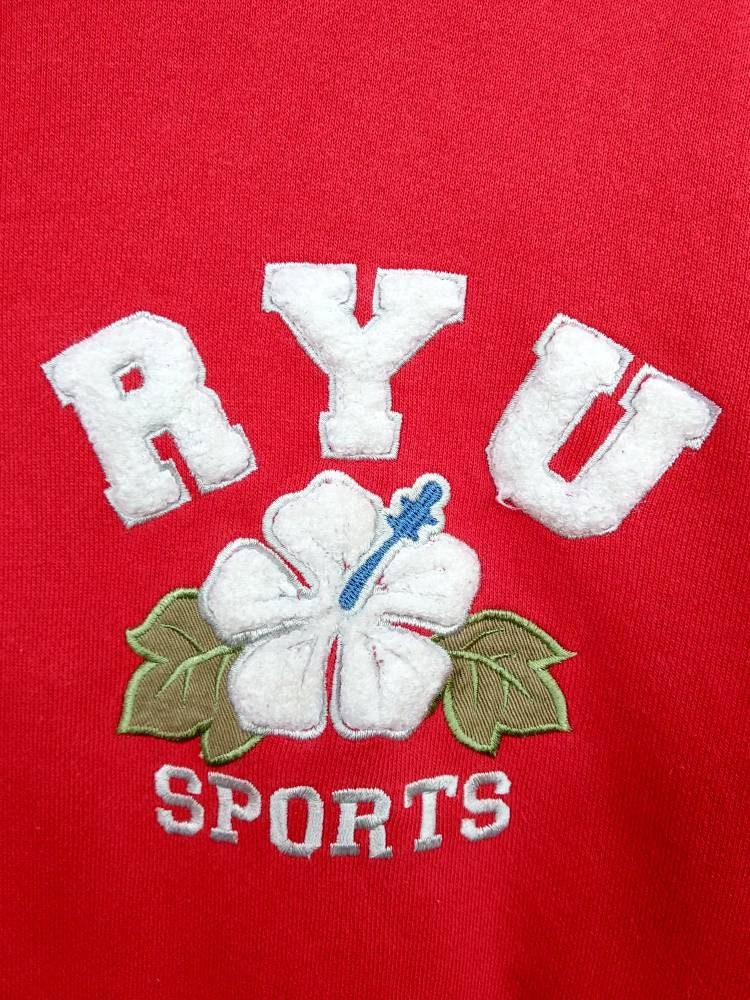 Rarevintage RYU Sports Sweatshirt,size M,colour Red,long Sleeve,round ...