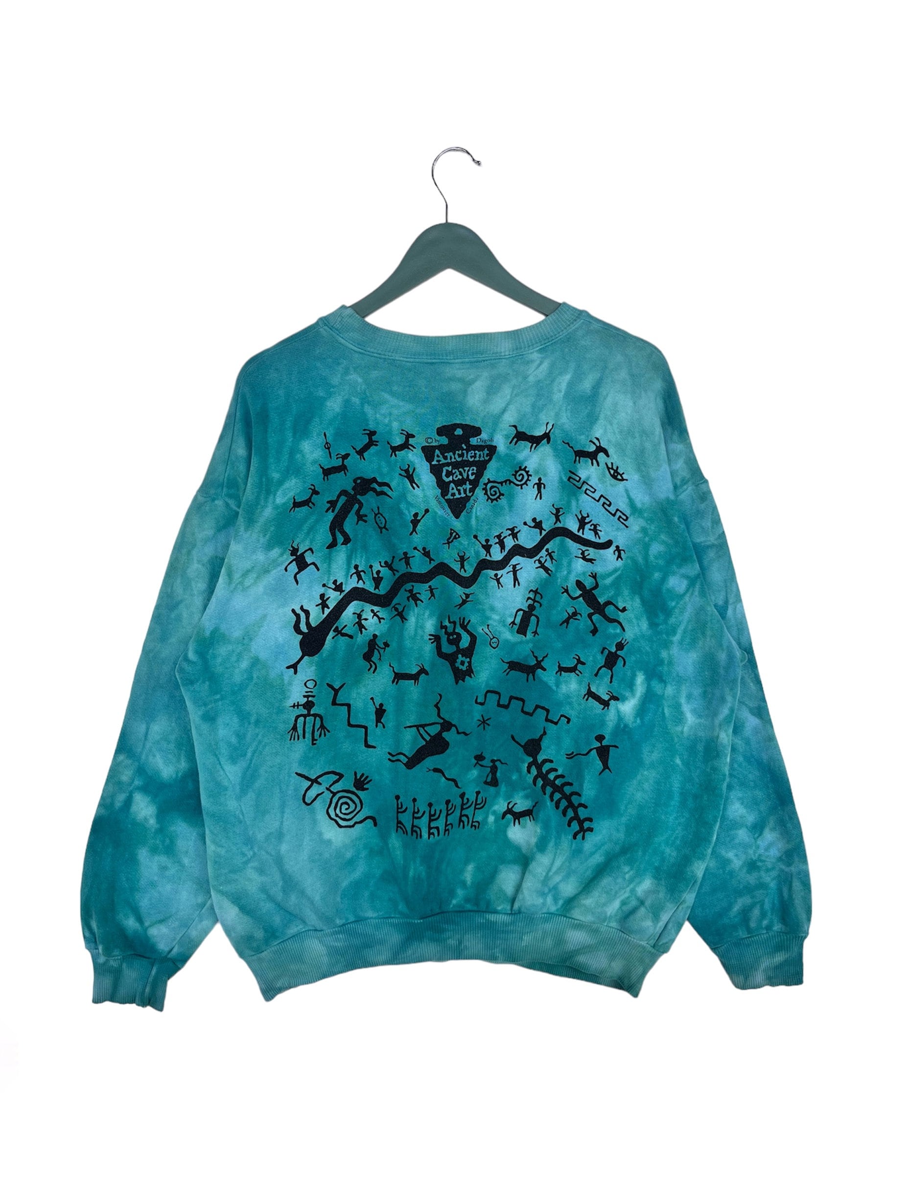 Vintage 90s Ancient Cade Art Tie Dye Sweatshirt/size M/made in Canada ...