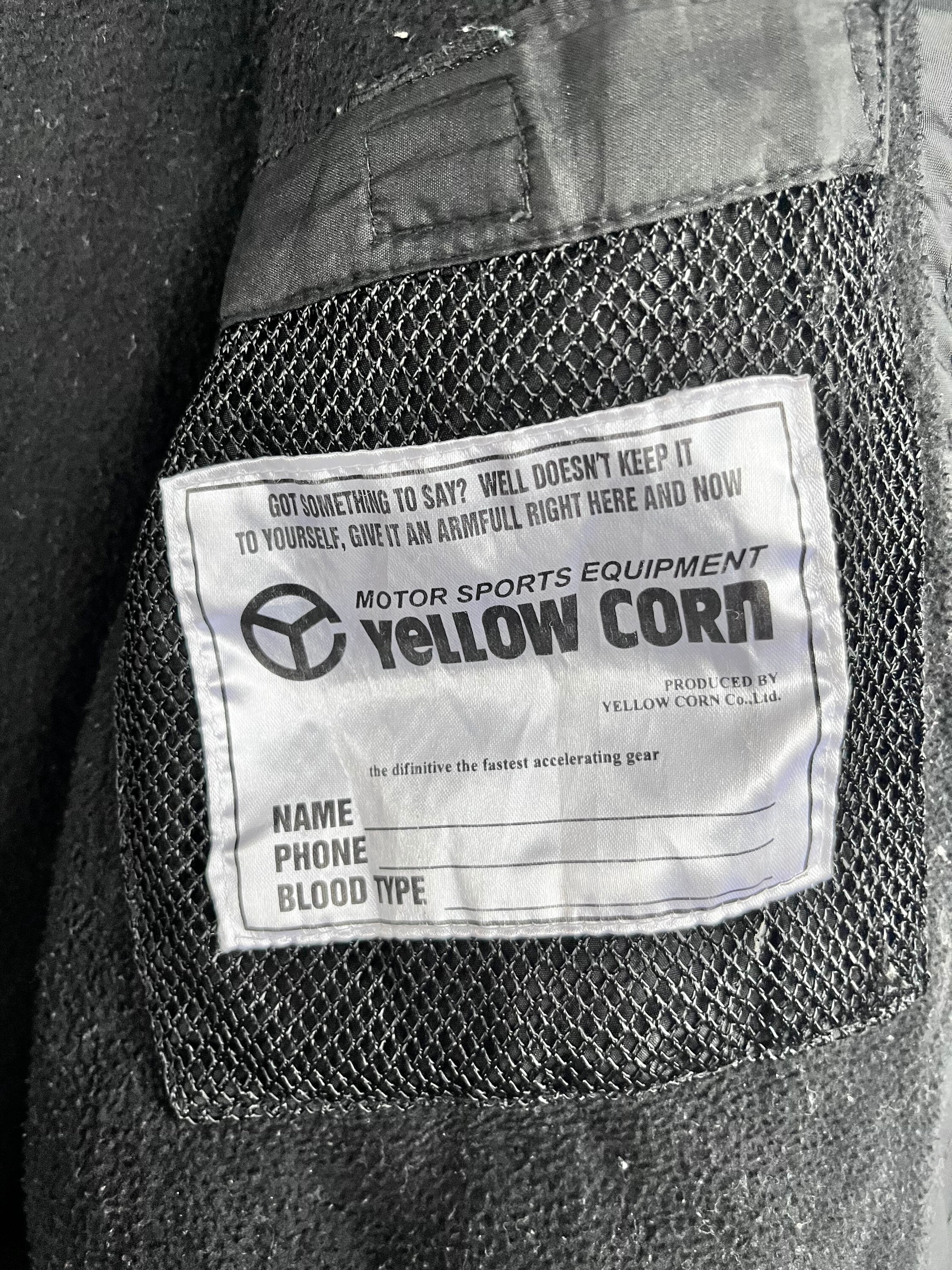 Vintage Yellow Corn Bomber Jacket/size Ll/black Color/motorsports ...