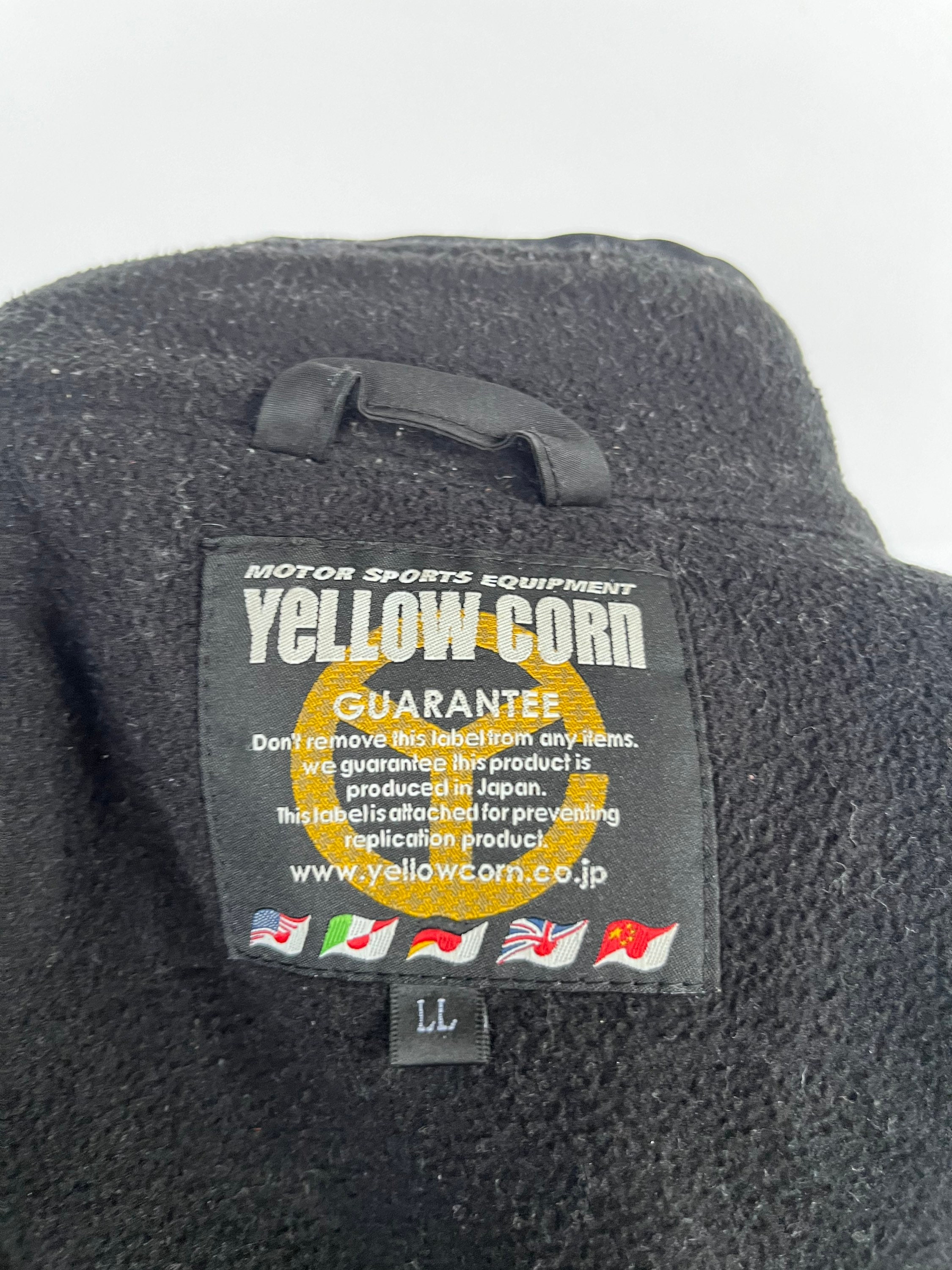 Vintage Yellow Corn Bomber Jacket/size Ll/black Color/motorsports ...