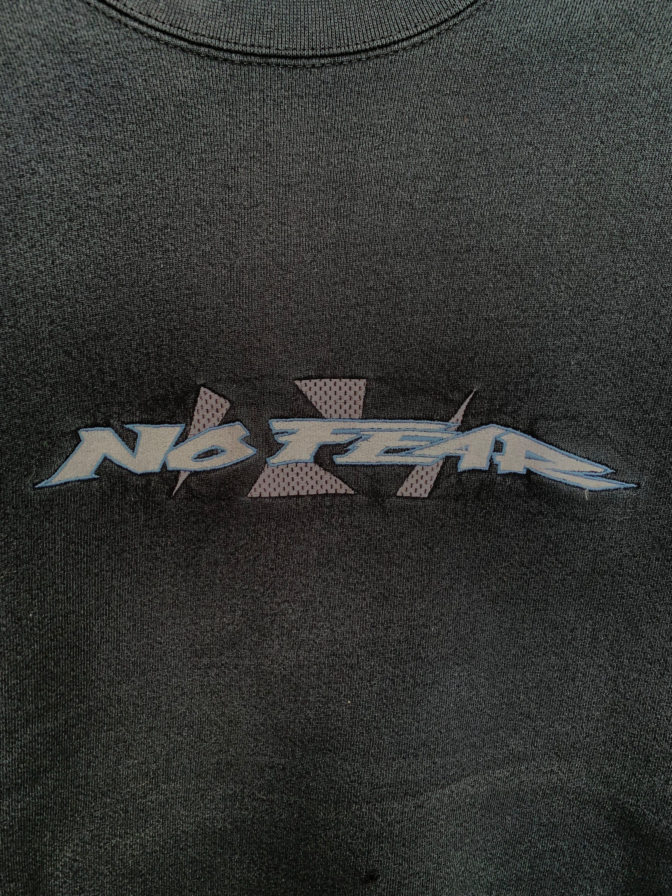 Vintage 90s No Fear Embroidery Logo sudadera / Tamaño M / | Etsy